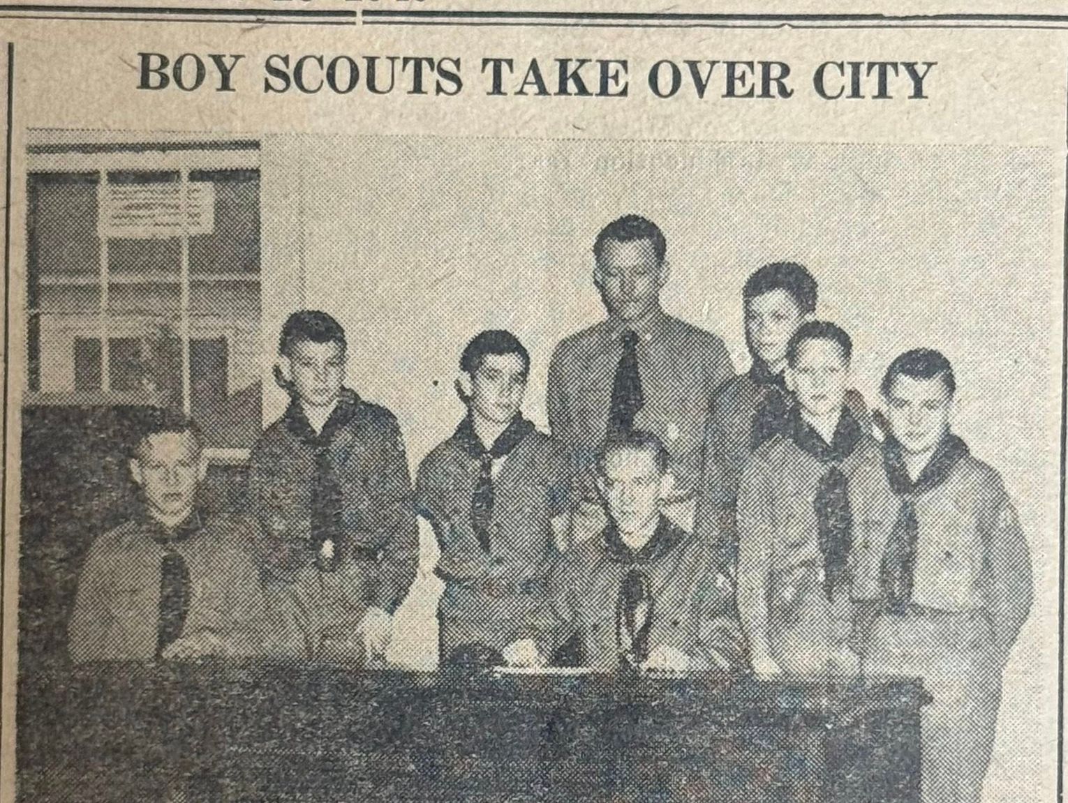 Way back when: local Boy Scouts at City Hall